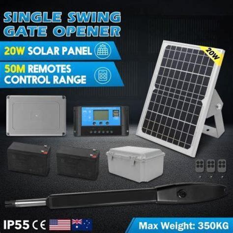 Solar Swing Gate Opener With Remote Controls RedTicket