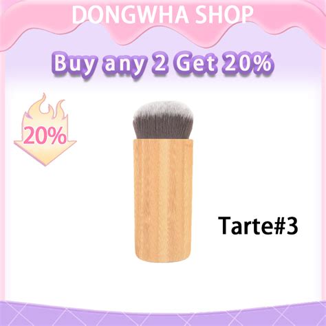 『台灣現貨』tarte 3 扁平散粉刷 輪廓刷 腮紅刷 竹柄化妝刷 蝦皮購物