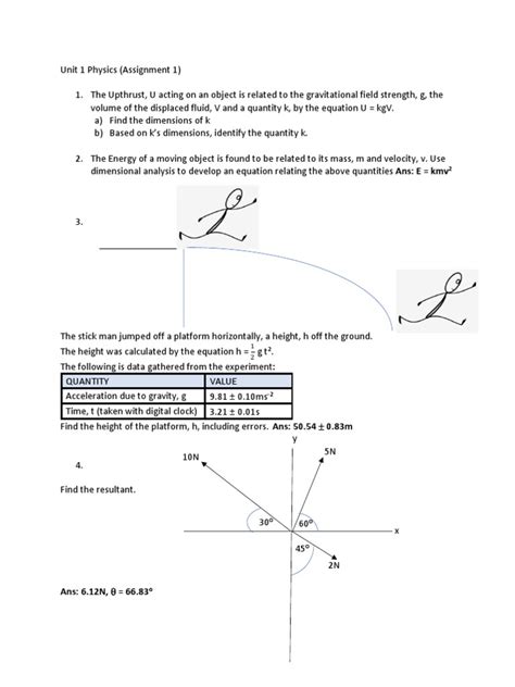 Unit 1 Physics Assignment 1 Download Free Pdf Collision Force