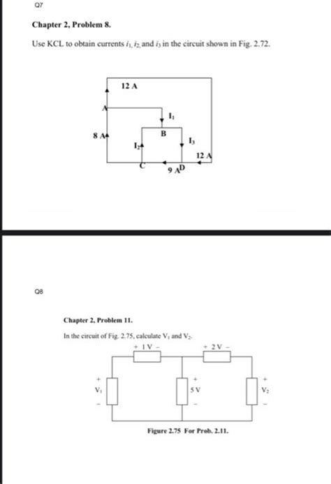 solved 07 chapter 2 problem 8 use kcl to obtain currents