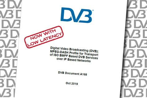 Dvb Dash With Low Latency Bluebook Published Dvb