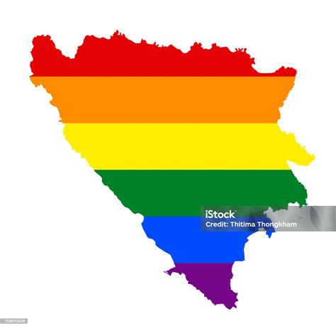 Lgbt 깃발 지도입니다 Lgbt 긍지 깃발의 벡터 무지개 지도 게이 프라이드 상징에 대한 스톡 벡터 아트 및 기타 이미지 Istock