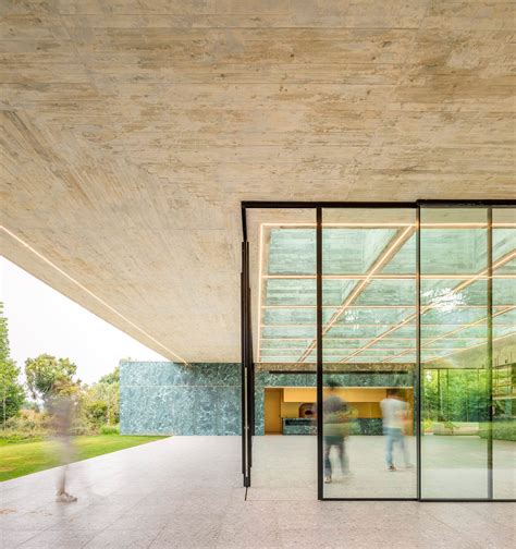 Spaceworkers Marries Concrete With Green Tiles At Pavilion In The Garden