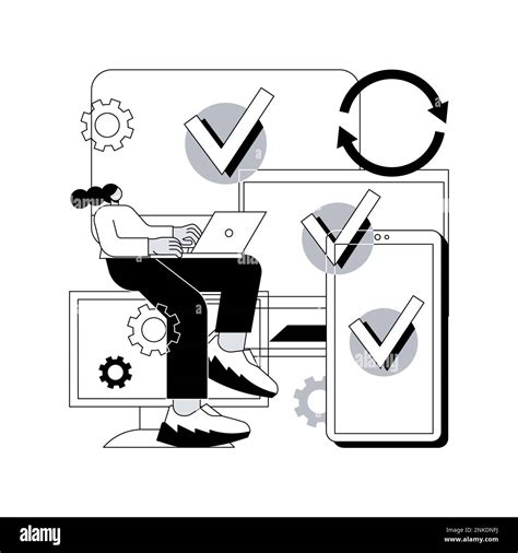 Cross Device Syncing Abstract Concept Vector Illustration All Device