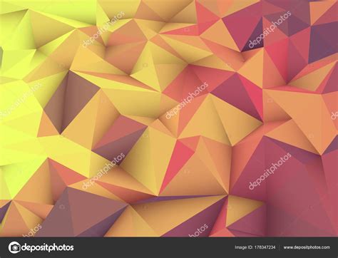Orange Abstract Geometric Low Poly Style Vector Illustration Graphic Background Stock Vector