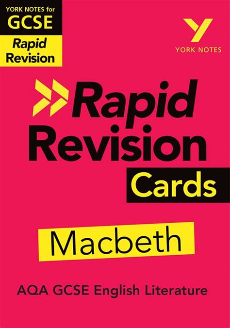 Macbeth AQA Rapid Revision Cards Grades 9 1 York Notes GCSE Revision
