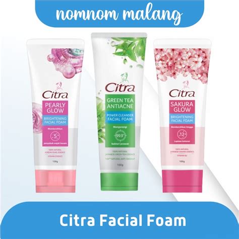 Jual Citra Sabun Wajah Brightening Facial Foam Gr Sakura Glow Pearly Glow Greentea
