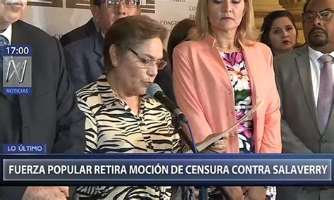 Fuerza Popular retiró moción de censura contra Daniel Salaverry Canal N