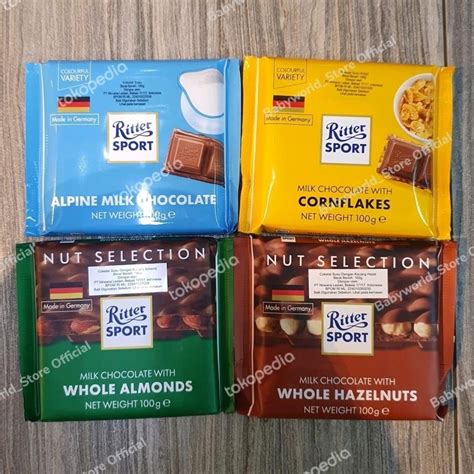 Jual Ritter Sport Coklat Import 100gr Varian Alpine Milk Chocolate
