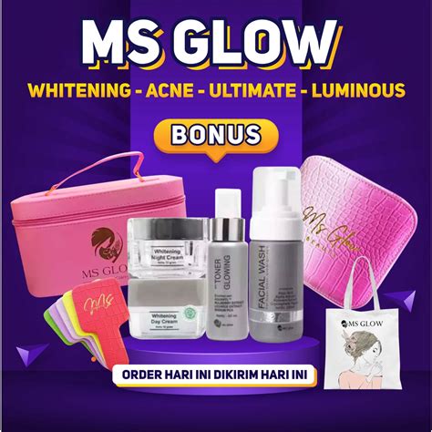 Jual Paket Wajah Msglow Ms Glow Whitening Acne Luminous Ultimate Paket Ms Glow Original