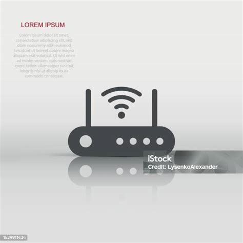 Ikon Router Wifi Dalam Gaya Datar Ilustrasi Vektor Broadband Pada Latar