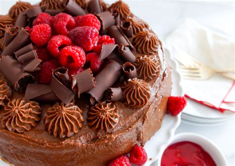 Chocolate Mousse Cake With Raspberry Sauce Bake At 350°
