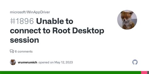 unable to connect to root desktop session · issue 1896 · microsoft