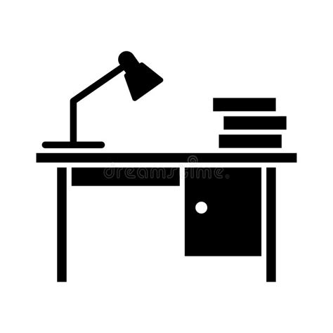 Office Table Icon Vector On Trendy Design Stock Vector Illustration