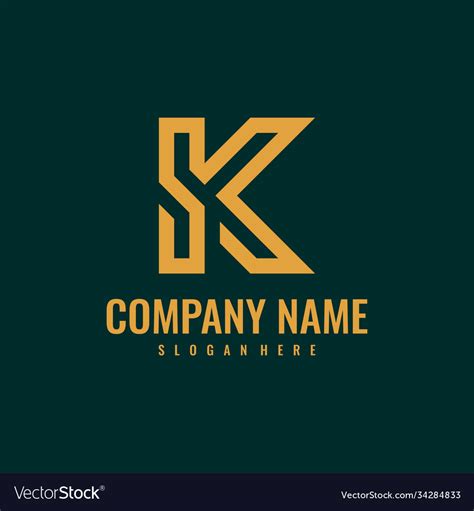 Abstract Letter Sk Ks Logo Design Concept Vector Image