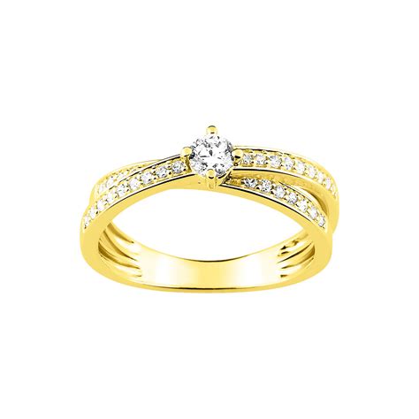 Bague Diamant Solitaire Accompagné Collection Haute Joaillerie