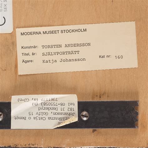 Torsten Andersson Självporträtt Bukowskis