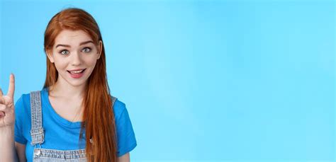 Free Photo Cheerful Attractive Redhead Caucasian Girl Smiling