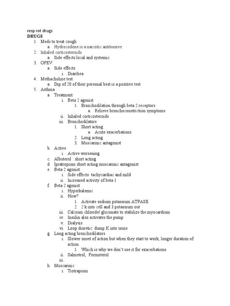 Resp Rot Drugs Download Free Pdf Chronic Obstructive Pulmonary
