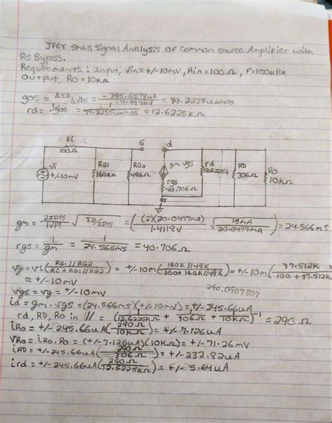 Solved For This Small Signal AC Analysis I Need To Chegg