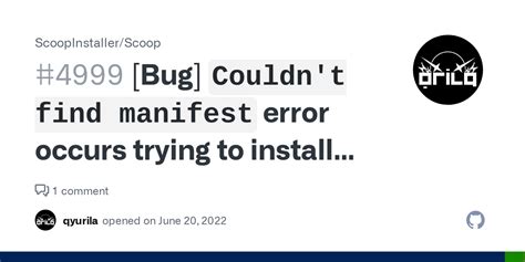 Bug Couldn T Find Manifest Error Occurs Trying To Install Apps Using Local Manifests Issue