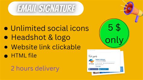 Create Html Email Signature Outlook Signature Mail Signature By Atishjadhav Fiverr