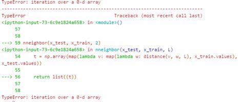 TypeError Iteration Over A D Array Python Stack Overflow