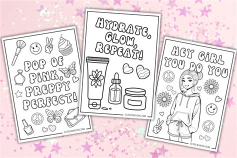 Preppy Coloring Pages Free Printable Pdfs To Download