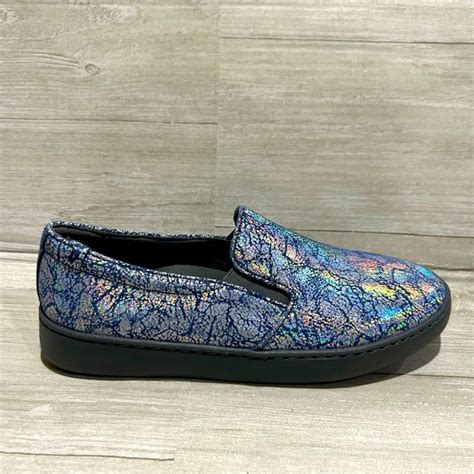 Vionic Shoes Vionic Avery Pro Slip On Shoes Blue Metallic Poshmark