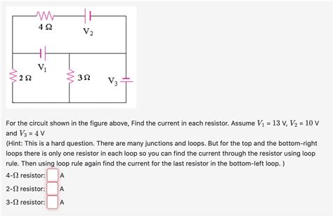 Solved For The Circuit Shown In The Figure Above Find The Chegg