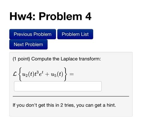 Solved Hw4 Problem 4 Previous Problem Next Problem Problem