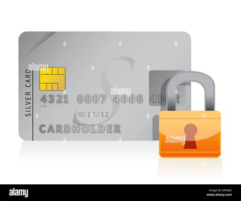Credit Card Locked With Security Lock Stock Photo Alamy