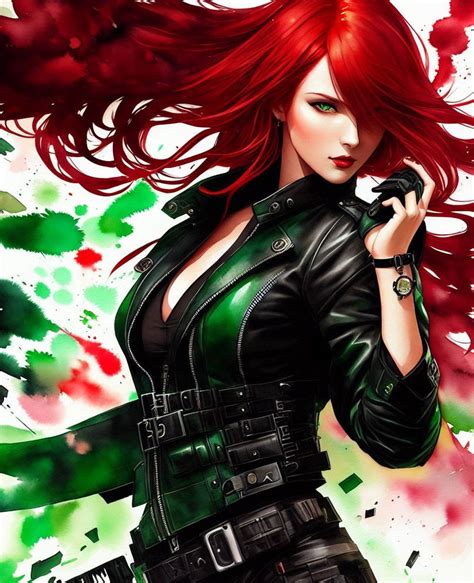 Matrix A Beautiful Red Hair Young Woman Black A 0 By Arrojado On Deviantart
