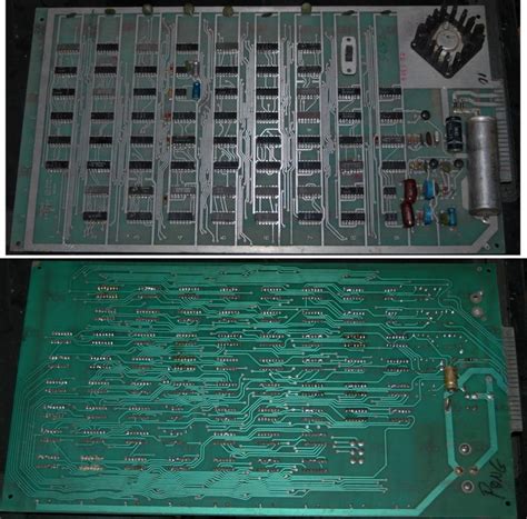 Pong Video Game Circuit Board Gray Bright
