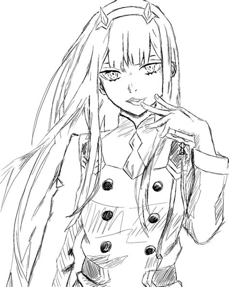 Zero Two Para Colorear My XXX Hot Girl