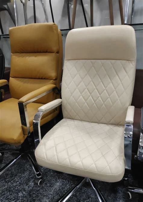 High Back Boss Leather Fabric Chair Fixed Arm At In New Delhi ID
