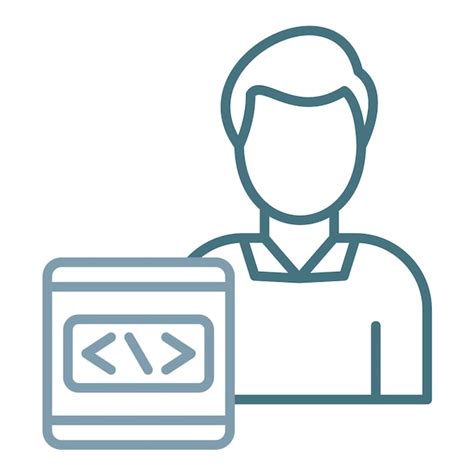 Premium Vector Developer Male Flat Illustration