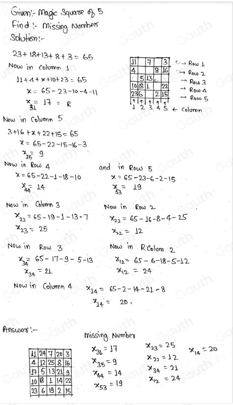 solved use deductive reasoning to determine the missing numbers in the
