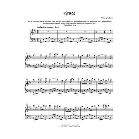 Grace Sheet Music Tiffany Hobson