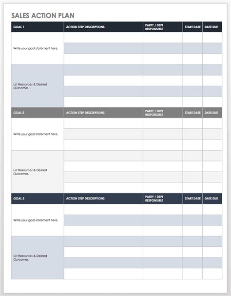 Sales Close Plan Template Excel