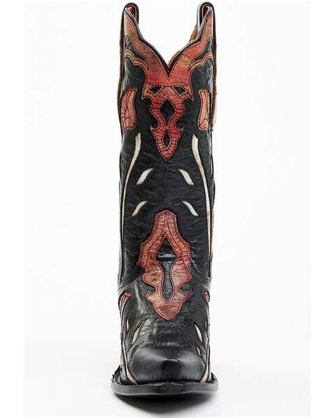 Dan Post Womens Alyssia Floral Leather Tall Western Boots Snip Toe