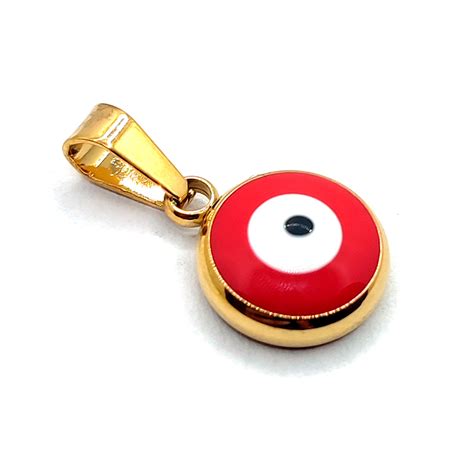 Dije Acero Inox Dorado Ojo Turco Nazar Rojo Protección Estiloss