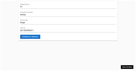 Widgets Forked Codesandbox