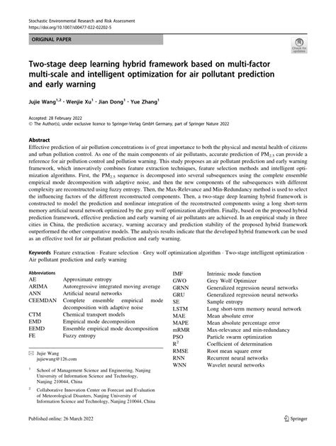Pdf Two Stage Deep Learning Hybrid Framework Based On Multi Factor