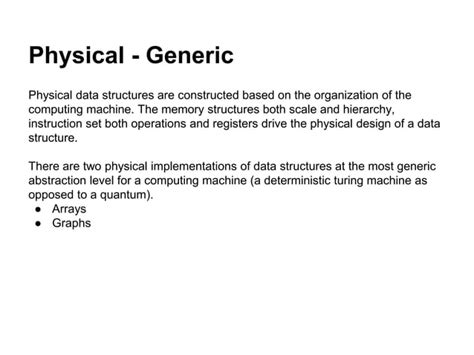 Data Structures Logical And Physical PPTX