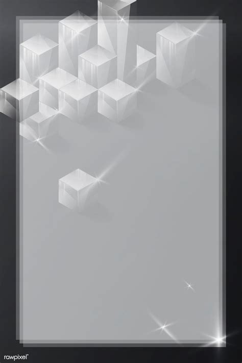 3d Cube Abstract Frame Design Vector Premium Image