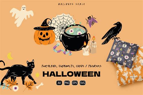 Halloween Vector Illustrations Design Cuts