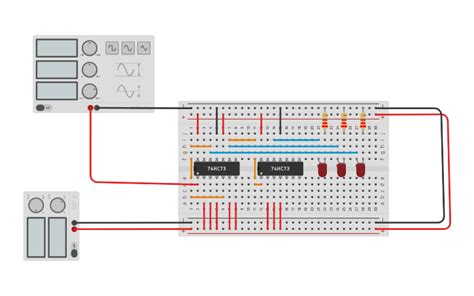 Circuit Design Modulo 8 Tinkercad