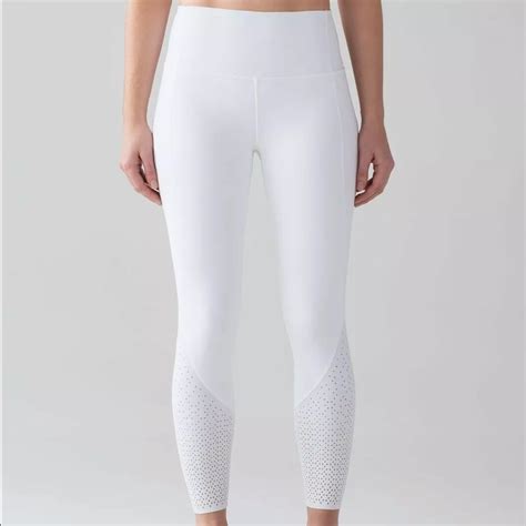 Lululemon Anew Tight Laser Cut White Gem