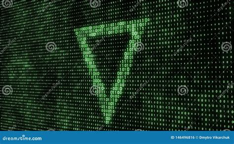 Abstract Digital Background Binary Code Abstract Shapes Green Color